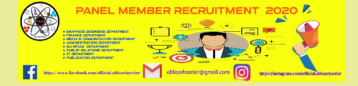 PANEL RECRUITMENT – ABLAZE BARRIER
